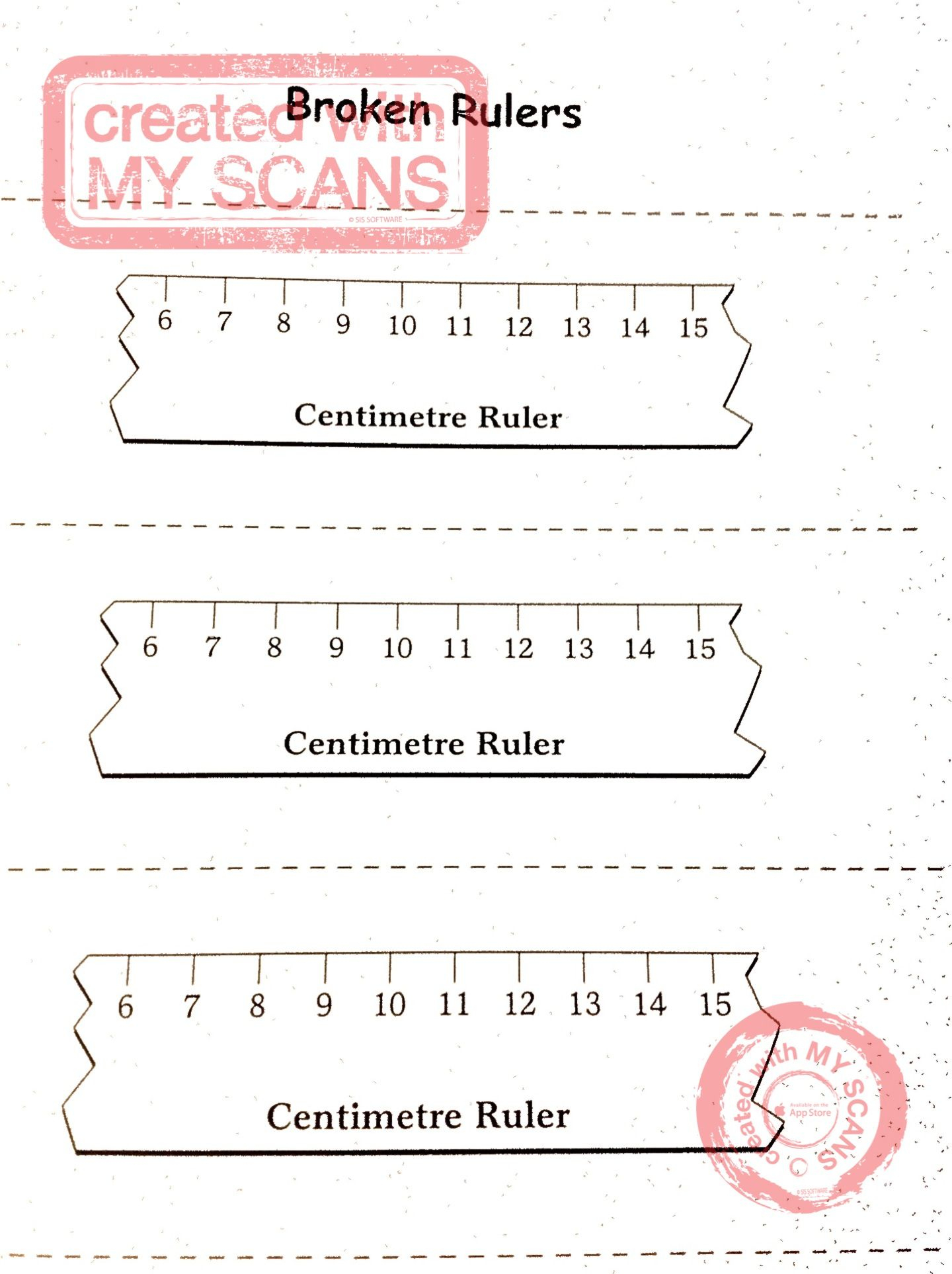 Broken Rulers For Measuring 5Th Grade Math 3Rd Grade Printable